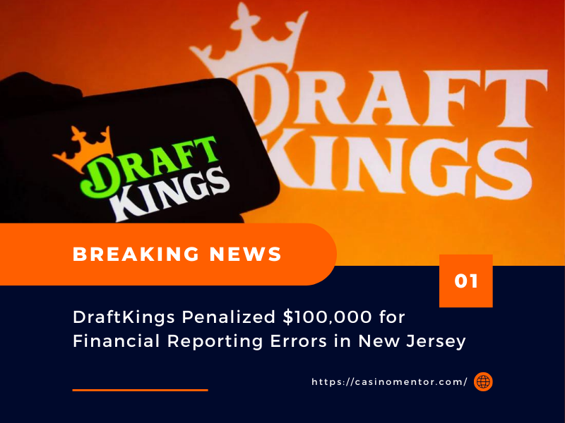 DraftKings Penalized $100,000 for Financial Reporting Errors in New Jersey